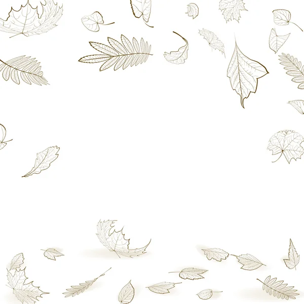 Fall leaf skeletons autumn design template. Stock Vector Image by ...