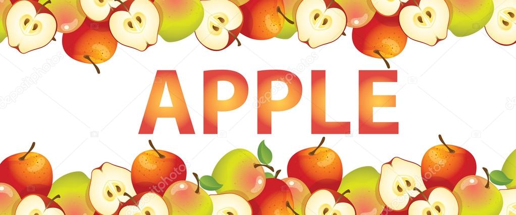 Apple fruit banner — Stock Vector #46531077