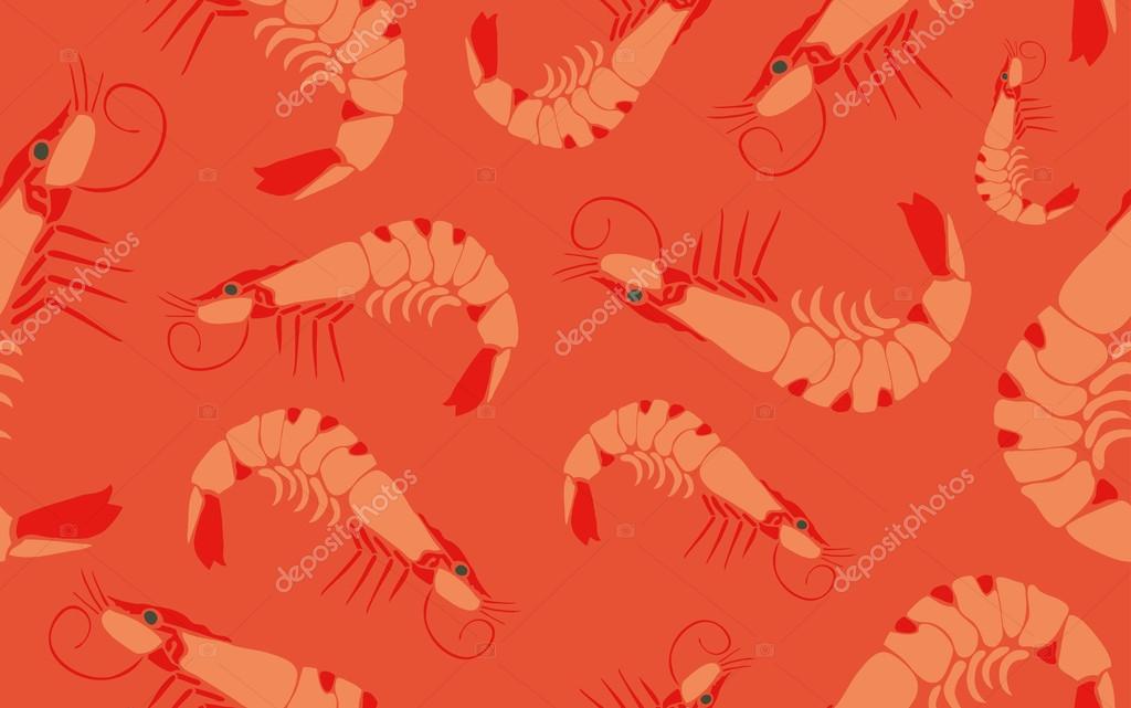 Prawn Pattern Stock Vector Image by ©lenanayashkova #41929149