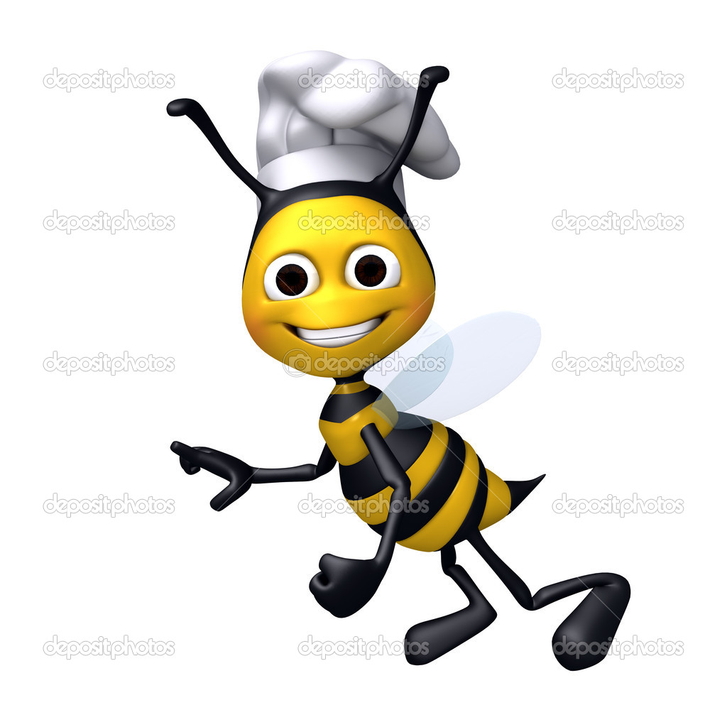 Bee chef ready to go Stock Illustration by ©pungkeesmongkees #46005807