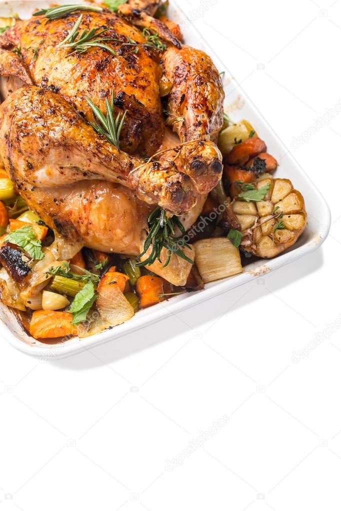 Rustic Roast Chicken Stock Photo by ©Nalga 41988895
