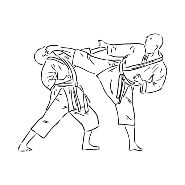 Karate Sparring Clip Art