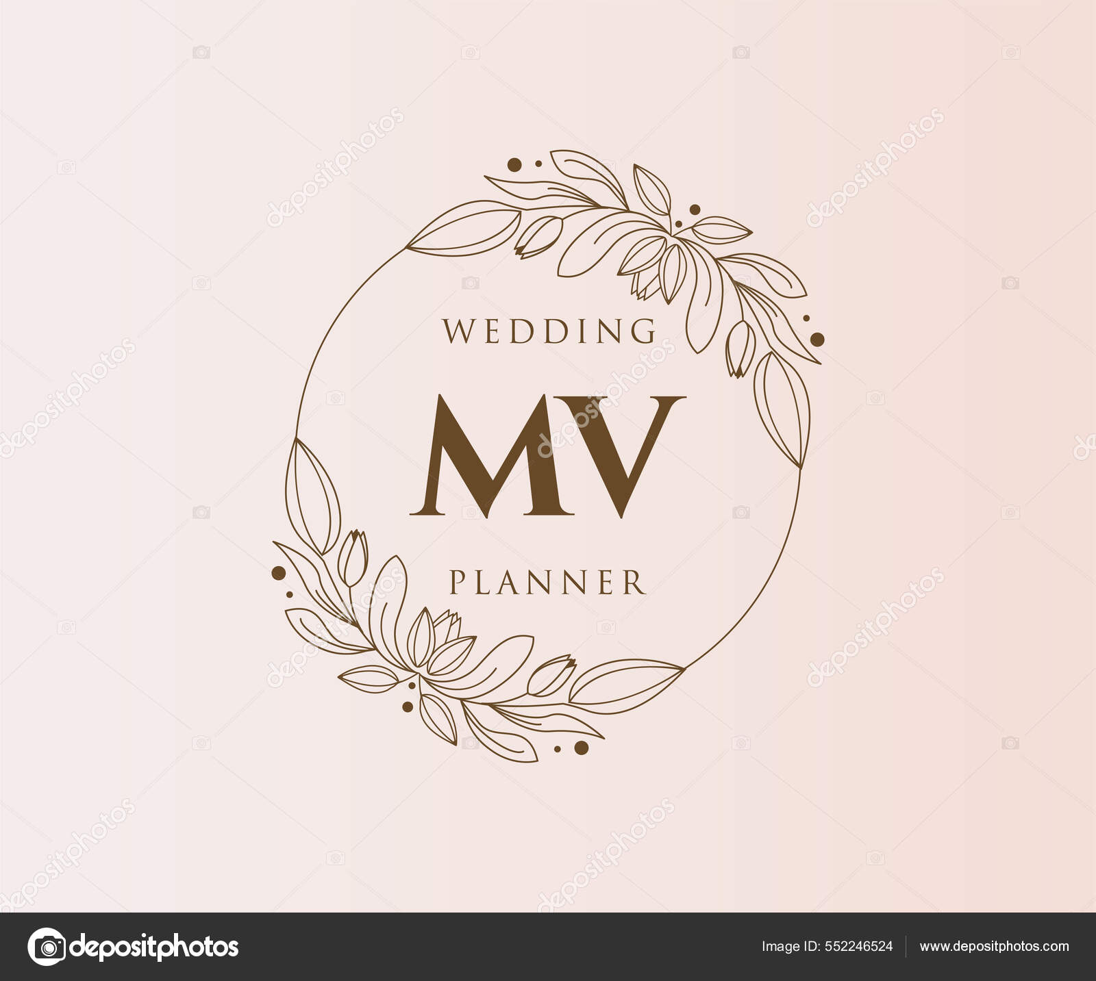 Initials Letter Wedding Monogram Logos Collection Hand Drawn Modern ...