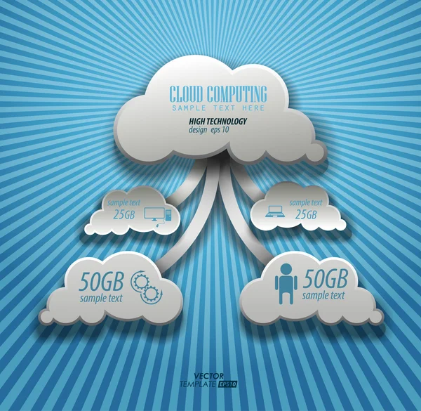Cloud computing concept design infographics Stock Vector by ©Chalapan ...