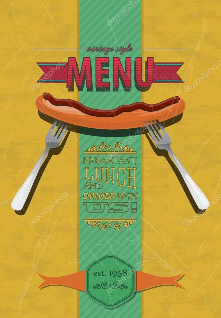 Old-fashioned design of the first page menu Stock Vector by ©Chalapan ...