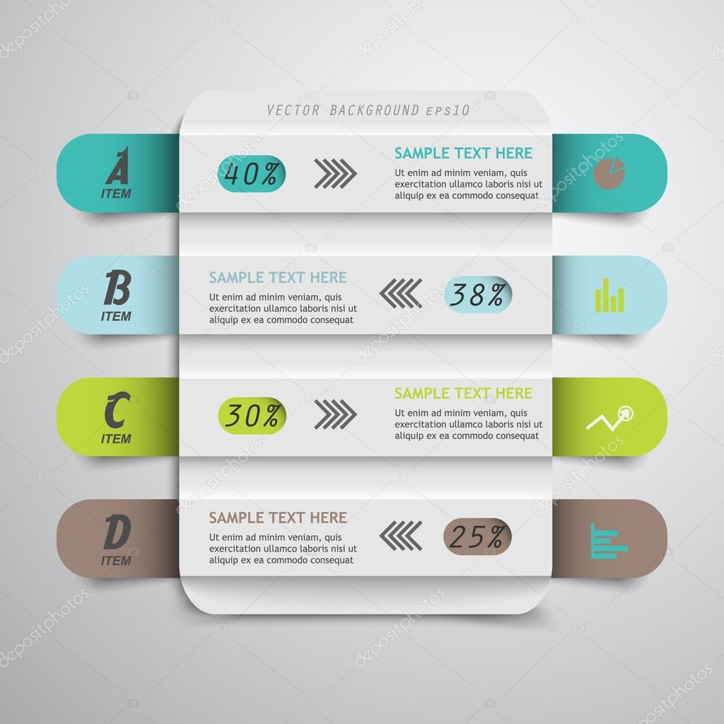 Minimalistic design infographic on paper style Stock Vector by ...