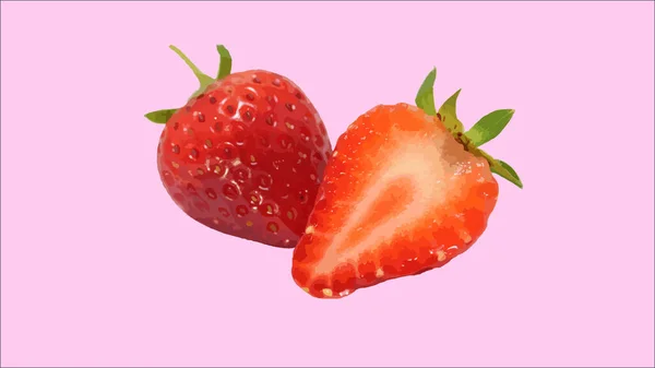 Fondo rosa con fresas fotos de stock, imágenes de Fondo rosa con fresas ...