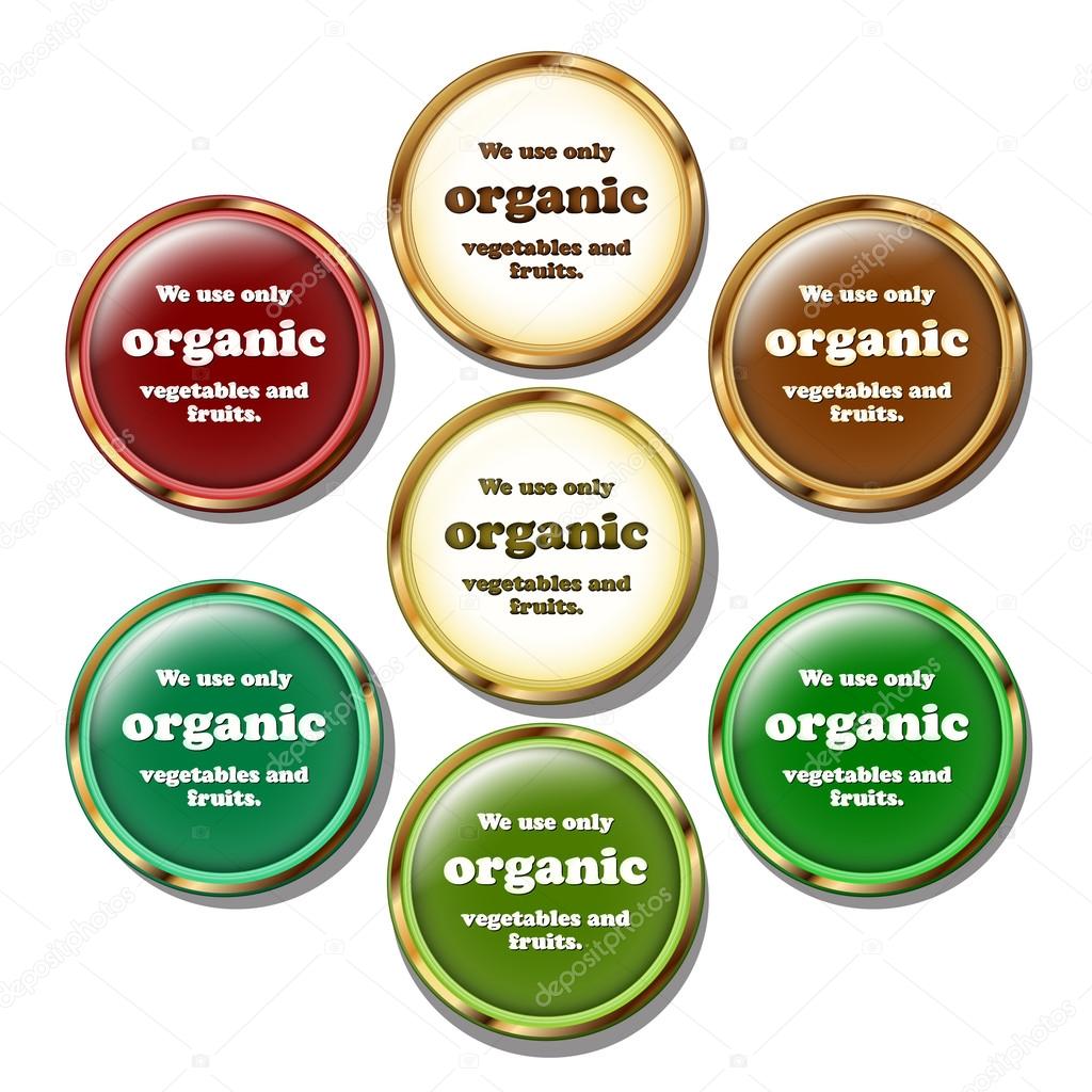Set of the round labels. Use for your product Stock Vector by ©Ekatjsha ...