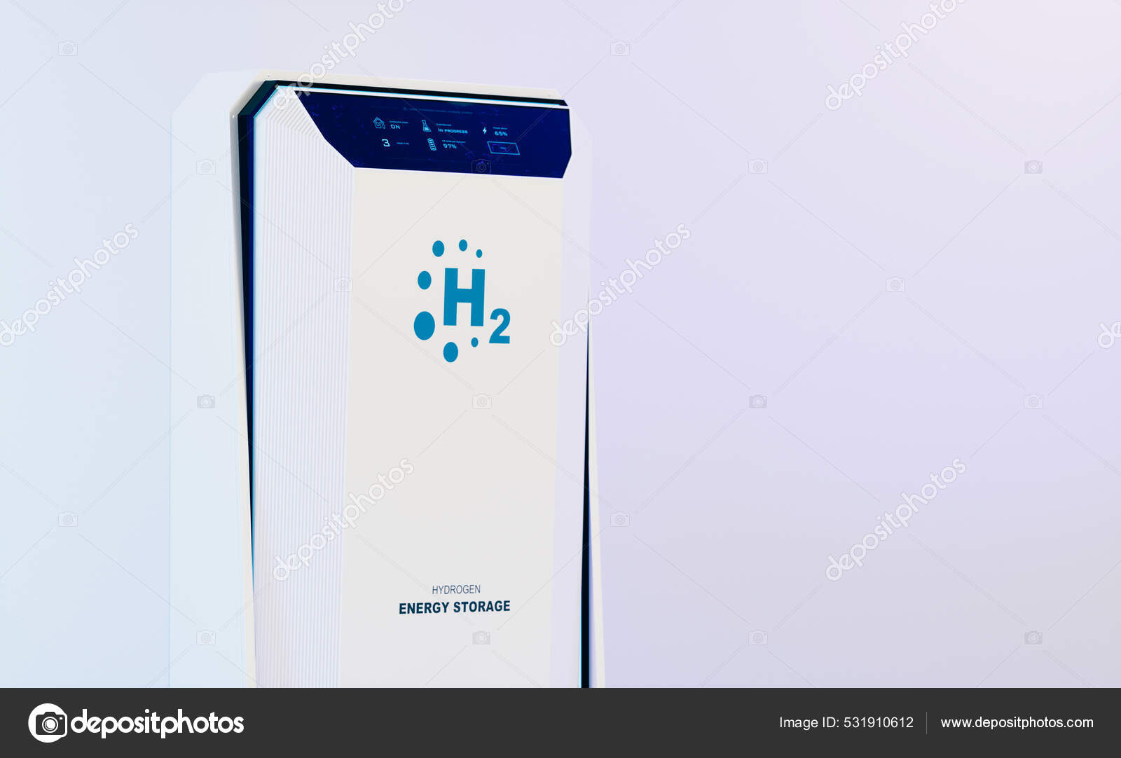Concept Home Hydrogen Unit Renewable Energy Storage Rendering — Stock ...