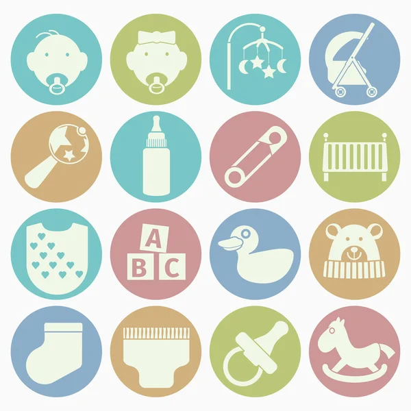 Baby icons set.Vector Illustration Stock Vector Image by ...