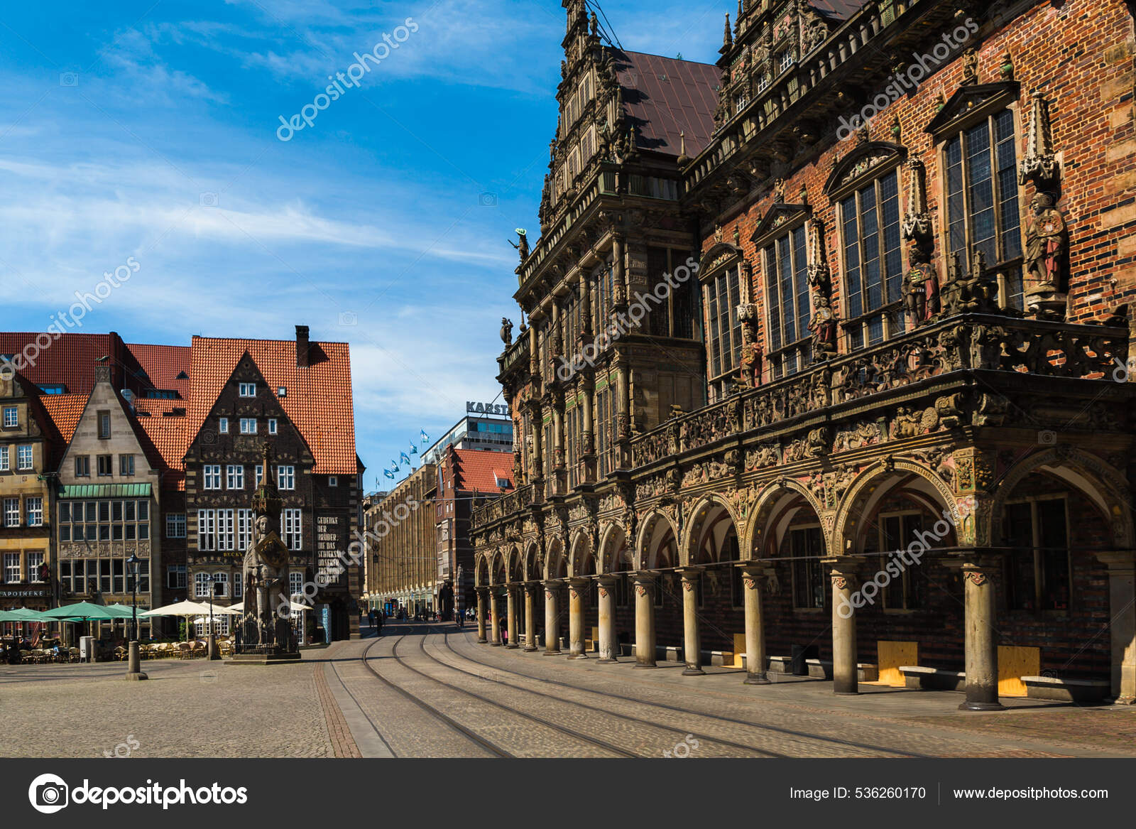Bremen Roland Statue Rathausplatz Marktplatz Market Square Historical ...