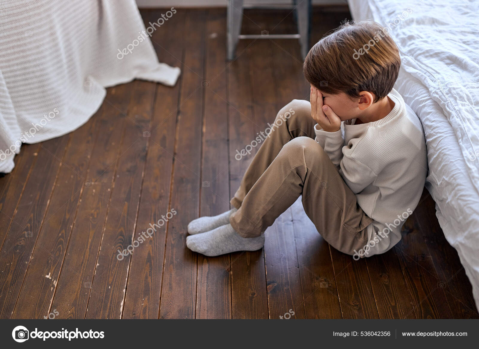 Crying Boy Alone
