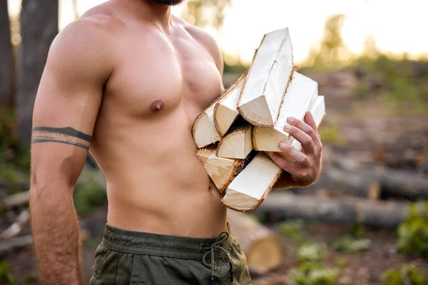 Shirtless lumberjack Stock Photos, Royalty Free Shirtless lumberjack Images | Depositphotos