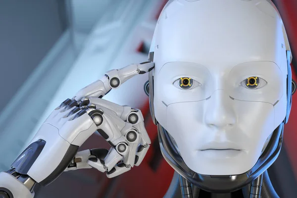 Thinking Robot Illustration — Stock Photo © iLexx #202570848