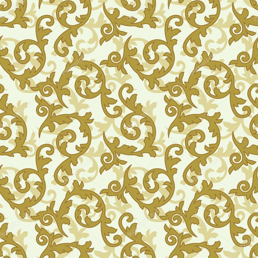 Golden baroque pattern — Stock Vector © d-naya #49123805