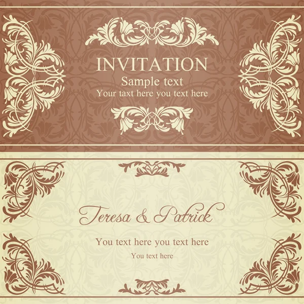 Baroque invitation Vector Art Stock Images | Depositphotos