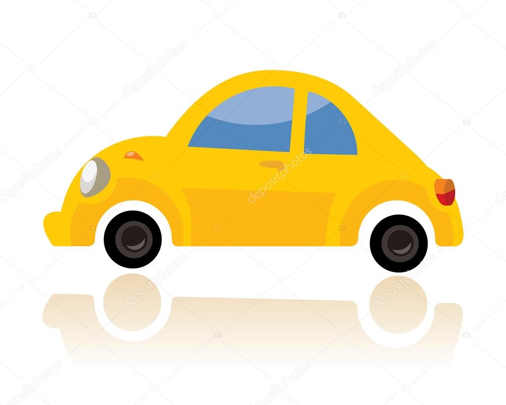 Yellow car, funny cartoon style — Stock Vector © cosadeposit #46885215