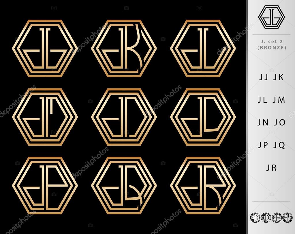 Monogram Design with letter J set Stock Vector by ©kubanek 42462663