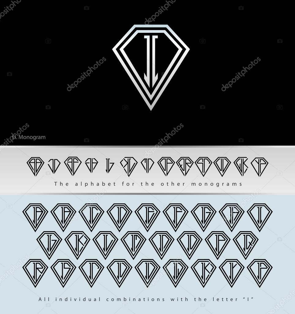 Monogram Design with letter I ( Diamond ) Stock Vector Image by ...