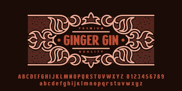 Gin font Vector Art Stock Images | Depositphotos