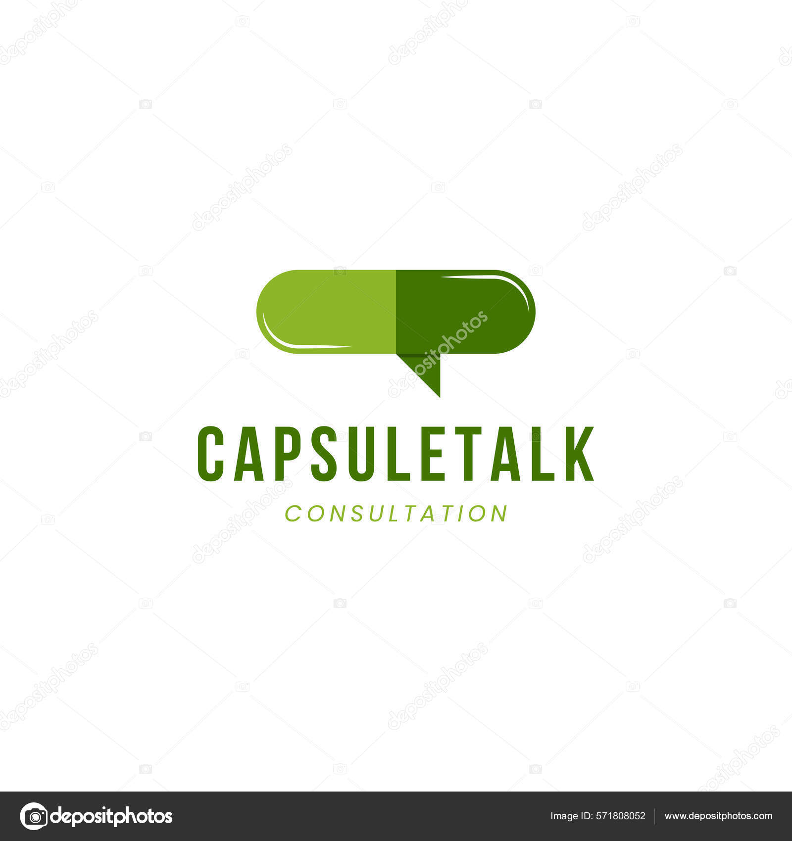 Capsule Talking Vector Logo Template Design Use Pill Symbol Suitable ...