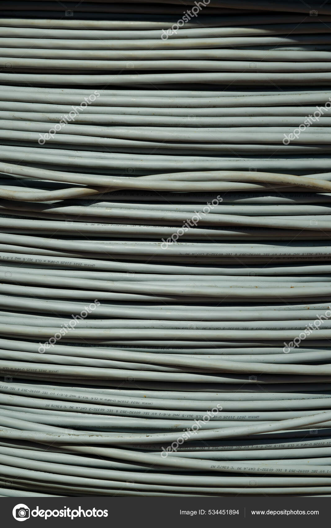 Roll Electrical Cable Stacked Cable — Stock Photo © casarda #534451894