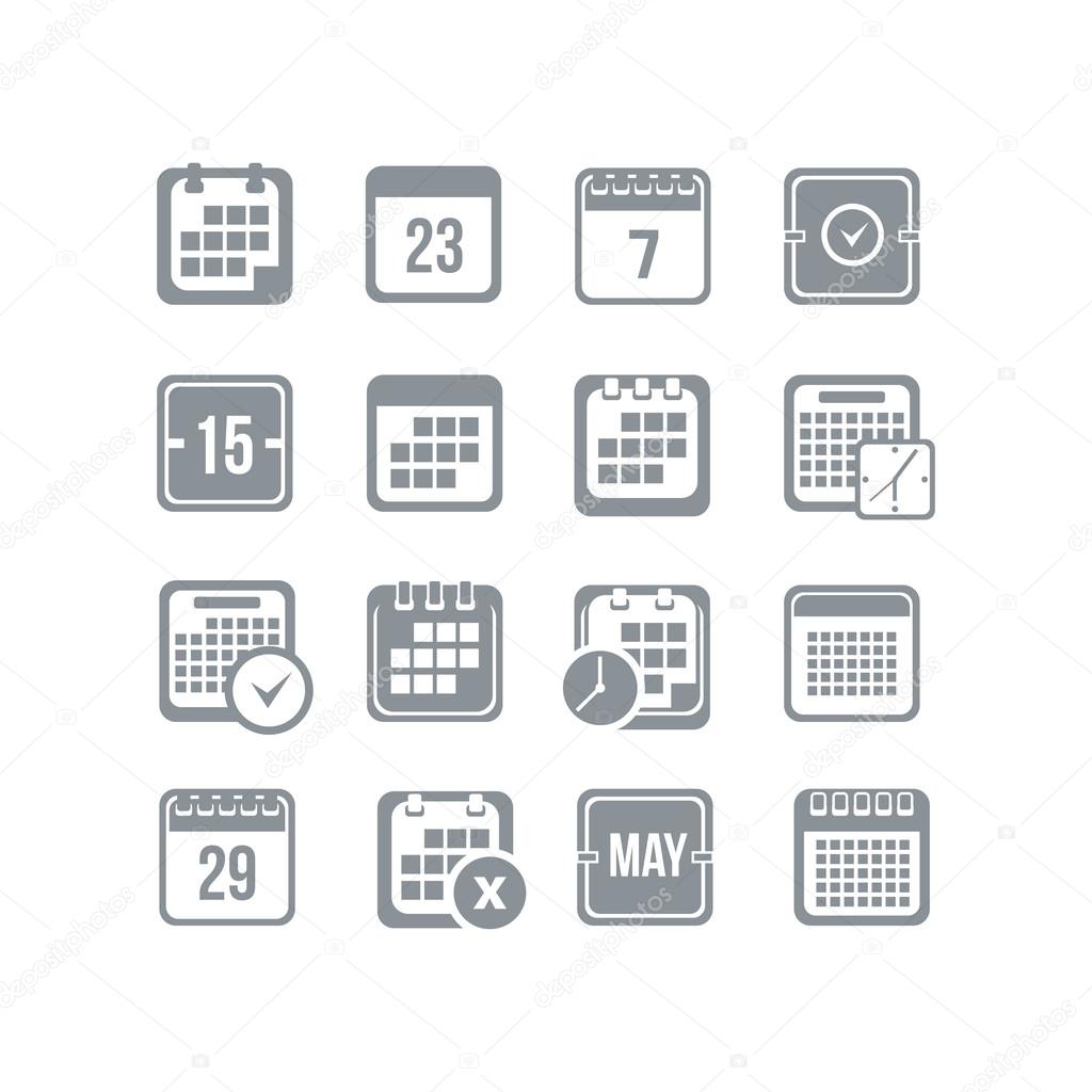 Calendar icon set — Stock Photo © leosapiens #42298859