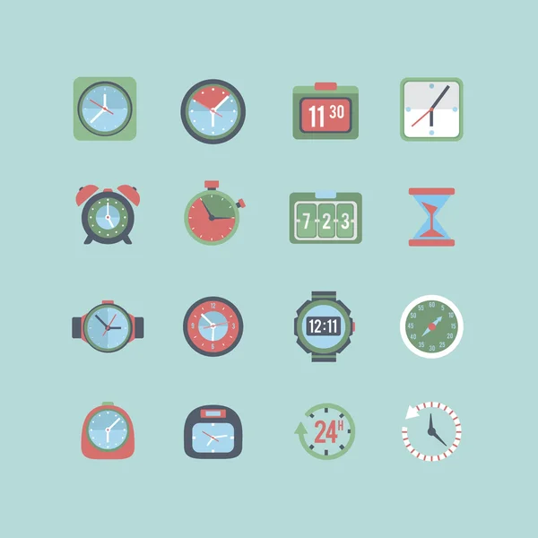 Clock and time icon set Stock Vector Image by ©leosapiens #42583125