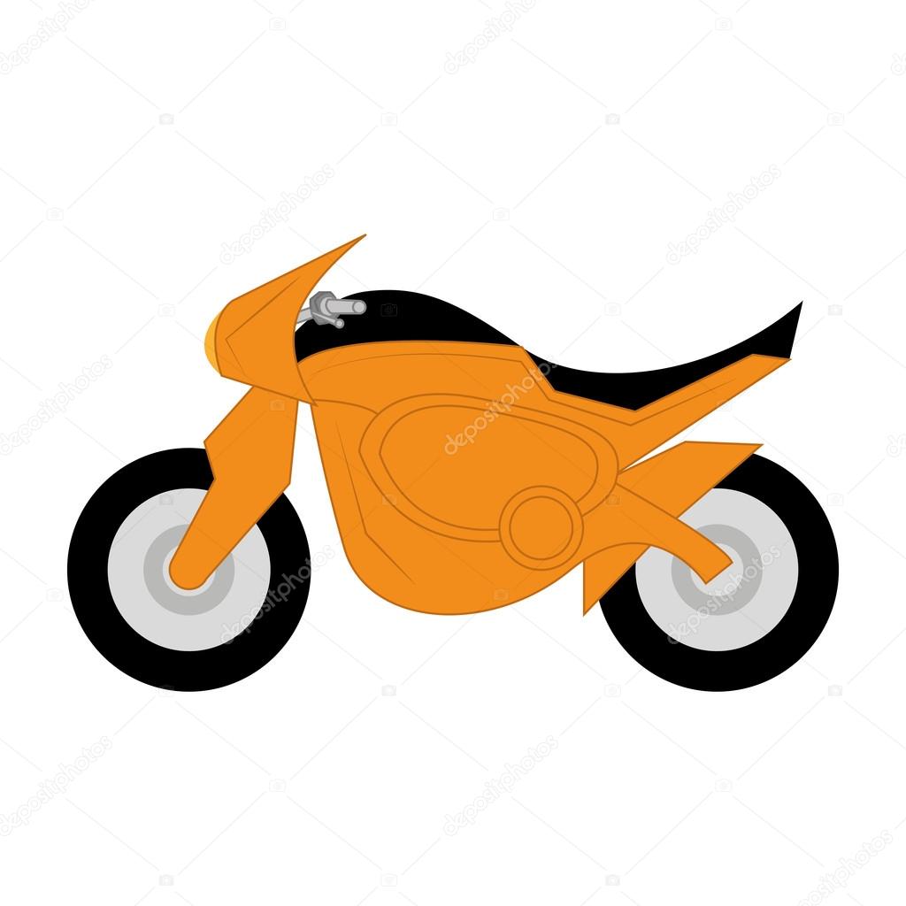 Vector de dibujos animados motocicleta simple sobre fondo blanco Stock ...