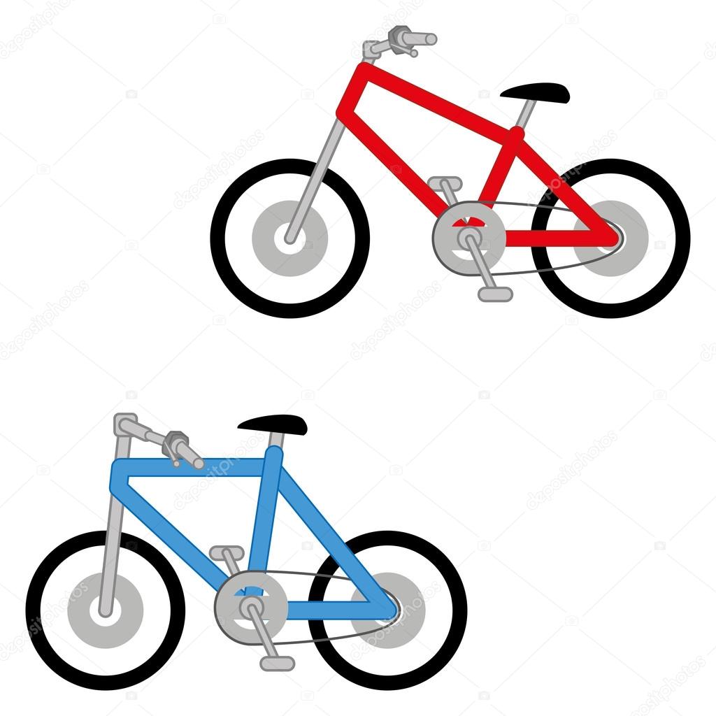 Vector Set Of Two Different Bikes Isolated Stock Vector Image by ...