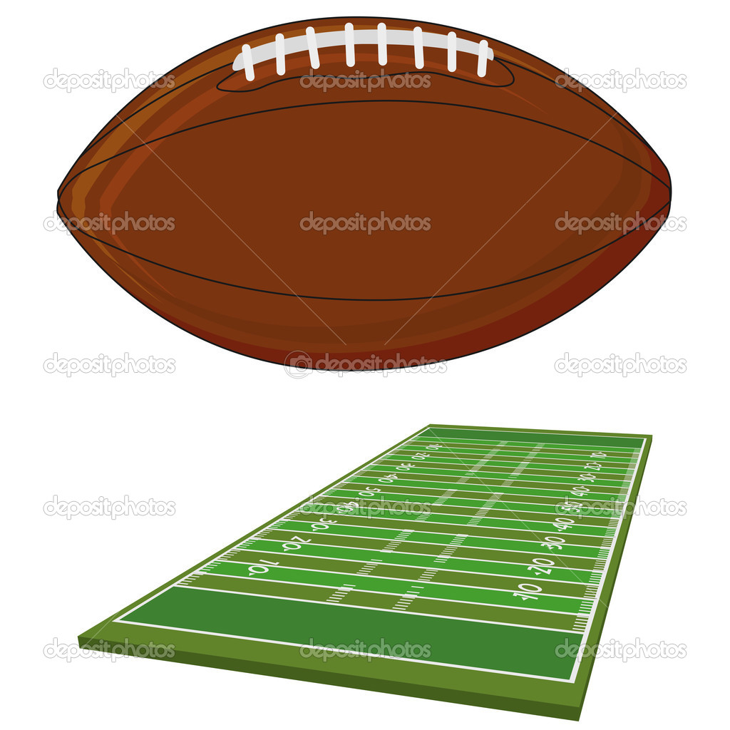 Football Field Isolated On White Background Stock Vector by ...