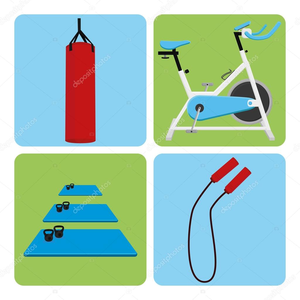 Set Of Sport And Gym Elements Stock Vector Image by ©Illustratiostock ...