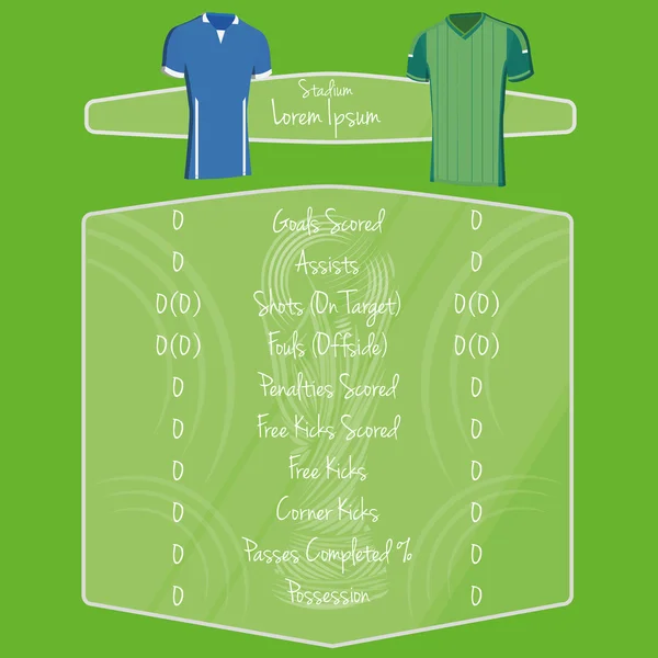 Soccer Team Player Charts Editable With Space For Text Stock Vector ...