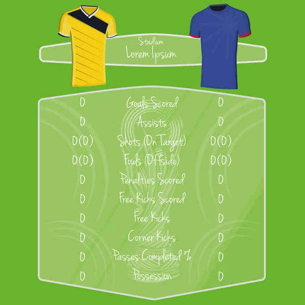 Soccer Team Player Charts Editable With Space For Text Stock Vector ...