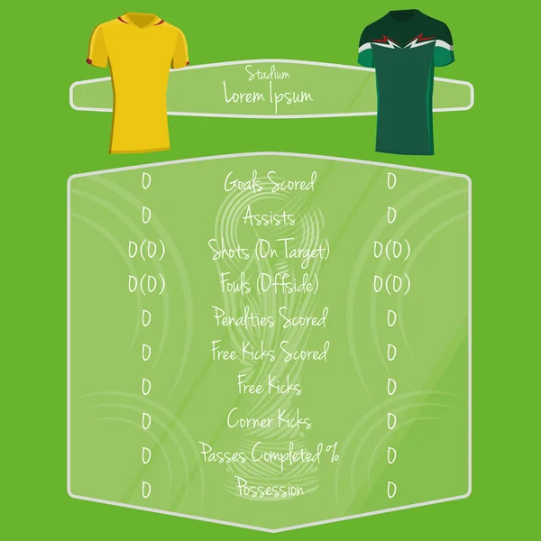 Soccer Team Player Charts Editable With Space For Text Stock Vector ...