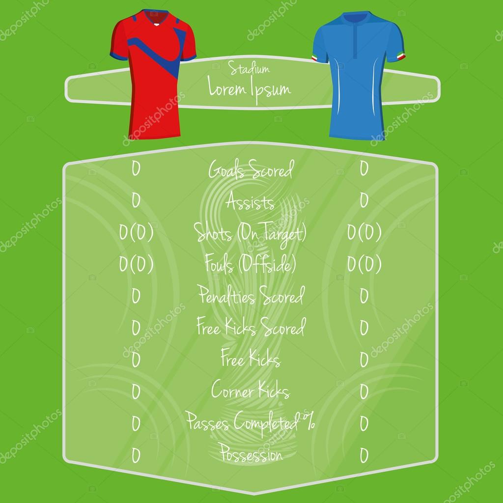 Soccer Team Player Charts Editable With Space For Text Stock Vector ...