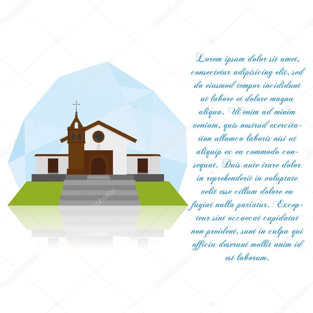 Building Isolated On White Background With Space For Text Stock Vector ...