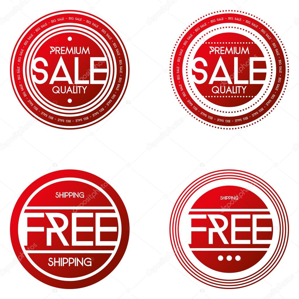 Set Of Different Labels Isolated On White Background Stock Vector by ...