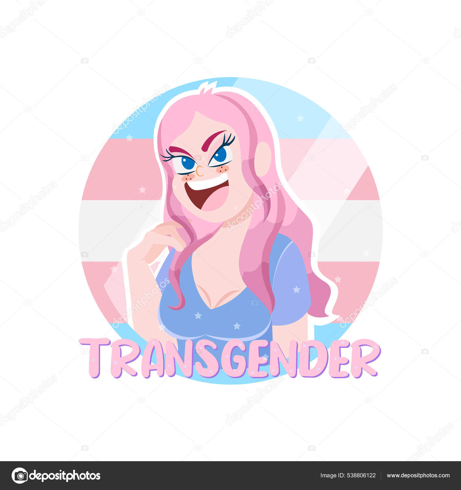 Isolated happy transgender person Vector Stock Vector Image by ...