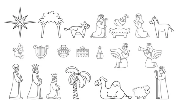 100,000 Nativity silhouette set Vector Images | Depositphotos