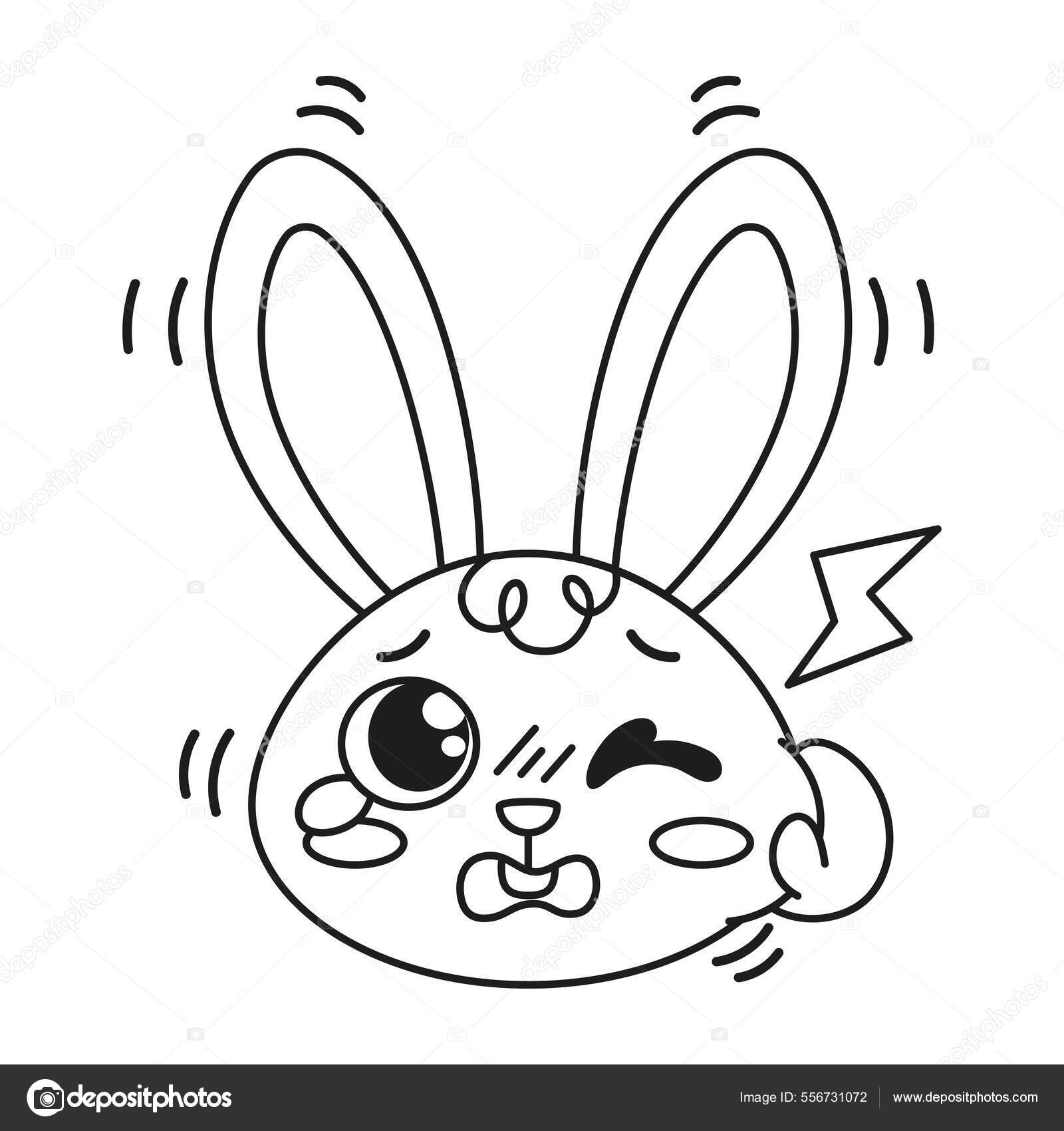 Isolated in shock rabbit cartoon avatar Vector Stock Vector Image by ...