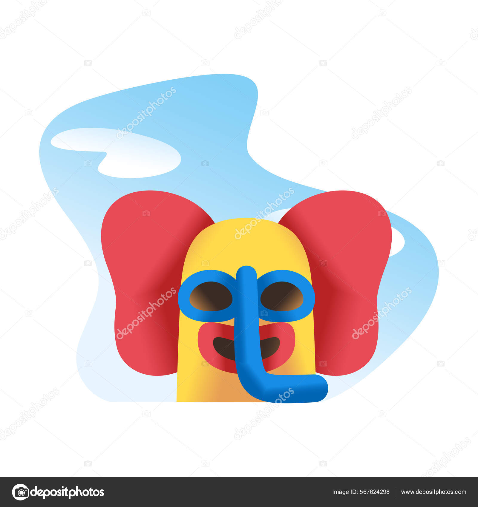 ISolated marimonda mask Colombian folklore Vector Vector de stock por ...