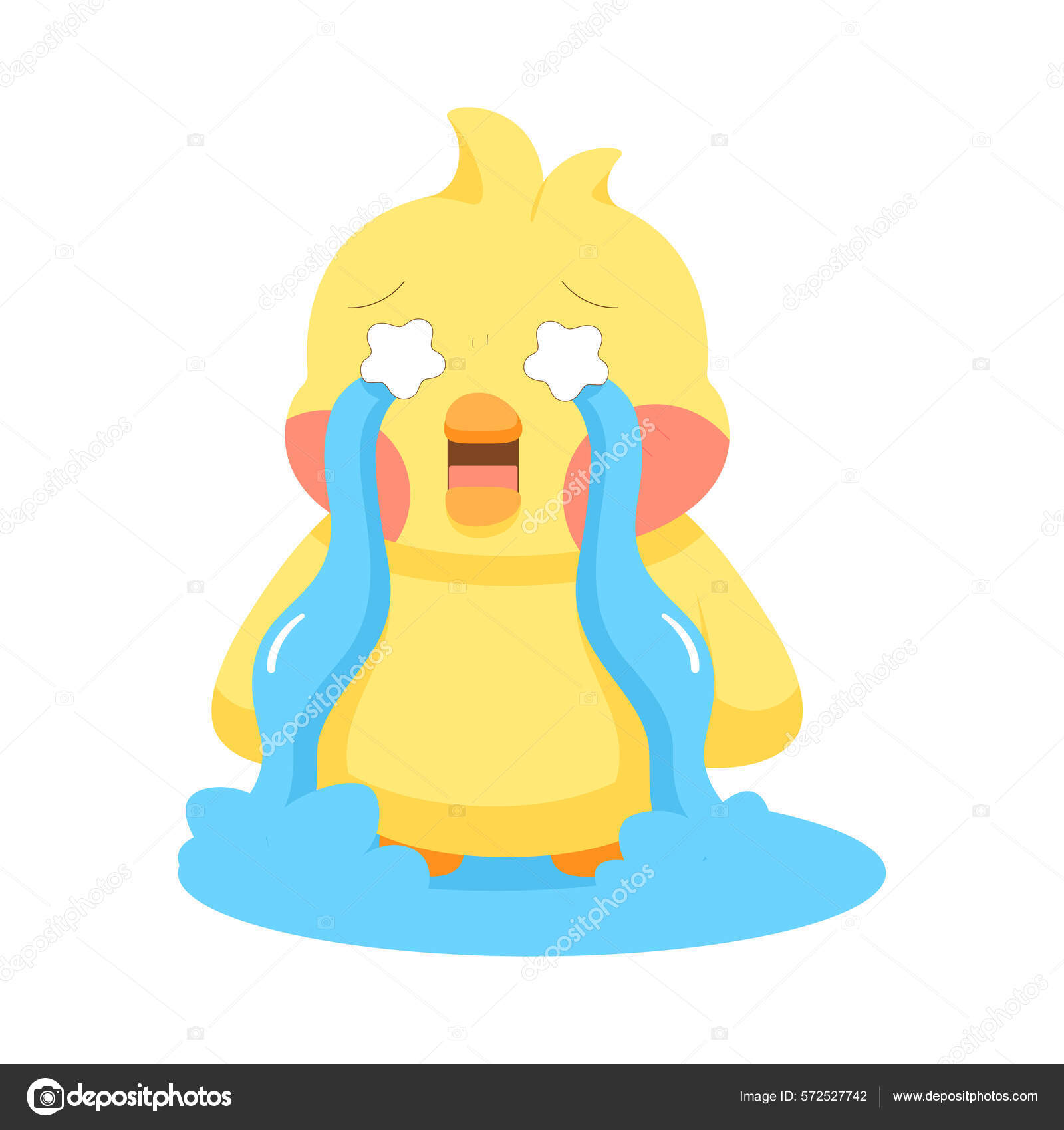Isolated sad chick cartoon character Vector Stock Vector by ...