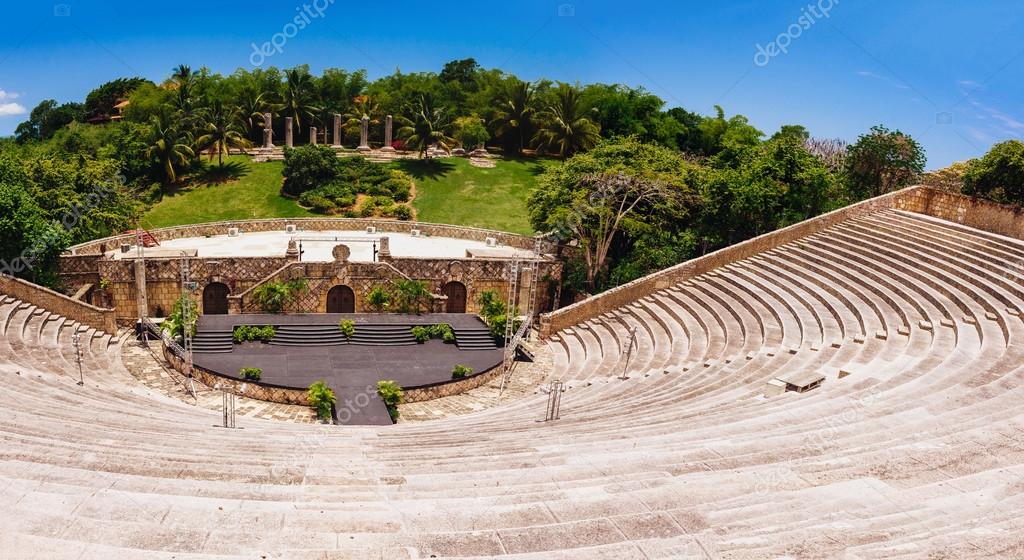 Amphitheatre in ancient village Altos de Chavon Stock Photo by ©AZZ ...