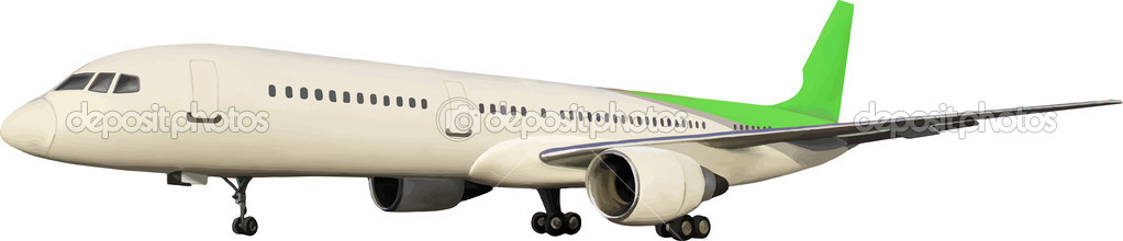 Commercial airplane Stock Vector Image by ©artnature #44580219