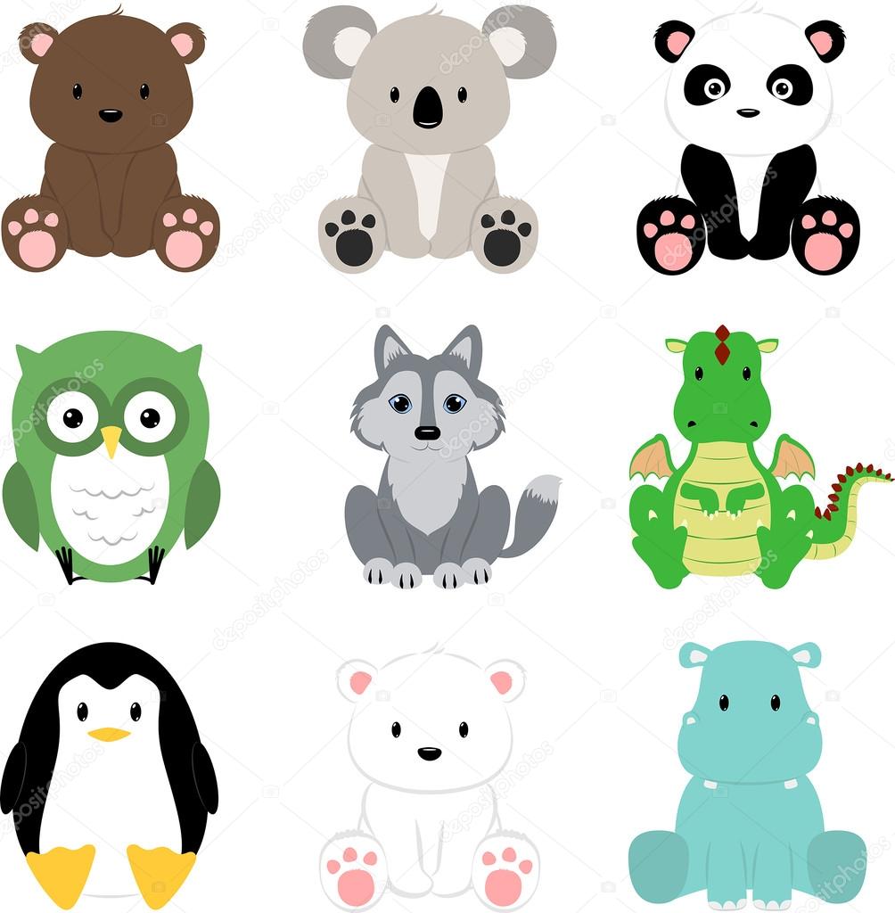 Collection of animals Stock Illustration by ©cowmoo #42757851