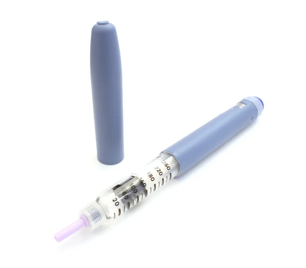 Grey insulin syringe pen — Stock Photo © Abydika #57019839