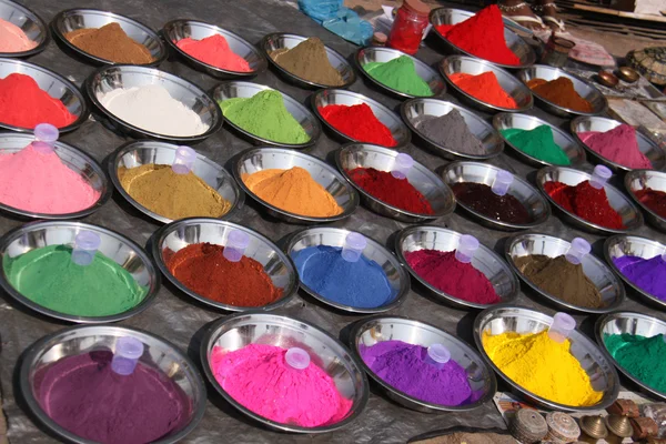Colorful powder pigments in rows Stock Photo by ©lunamarina 5508422