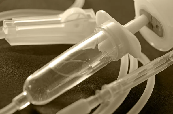 Medical devices and intravenous solution for emergency medicine. Stock ...