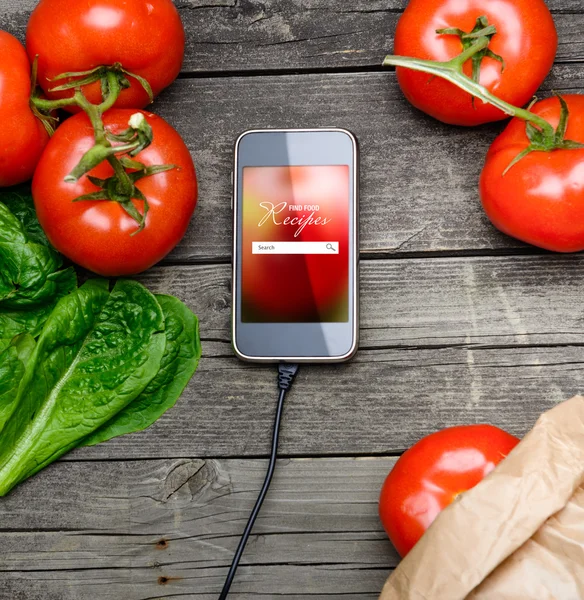 Cooking recipes on smart phone - Stock Image - Everypixel